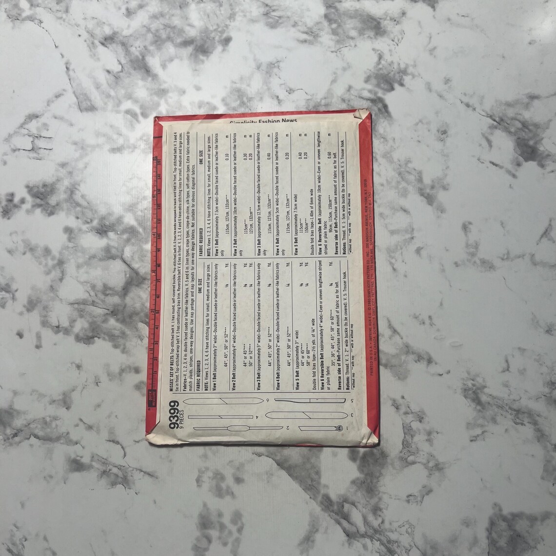 80s Misses' Set of Belts Pattern, Tie Waist Belt Pattern, Chunky Belt ...