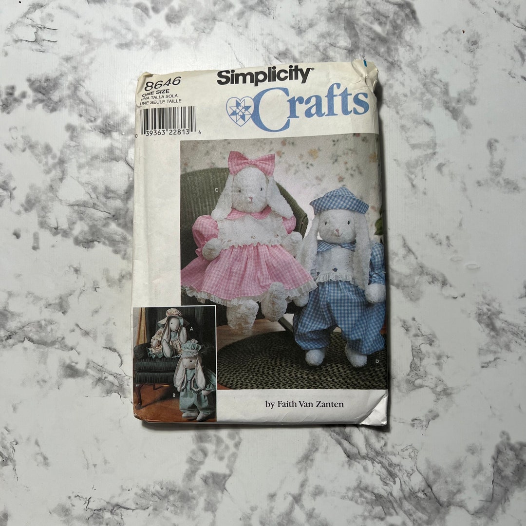 90s 27 68.5 Cm Bunnies Pattern, Stuffed Decorative Boy or Girl Bunny ...