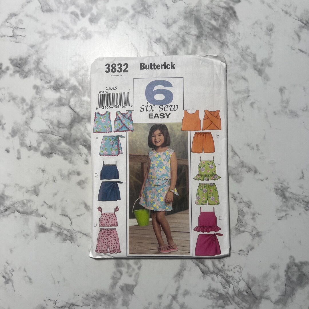 Early 2000s 6 Sew Easy Children's/girls' Top, Skort, and Shorts Pattern ...