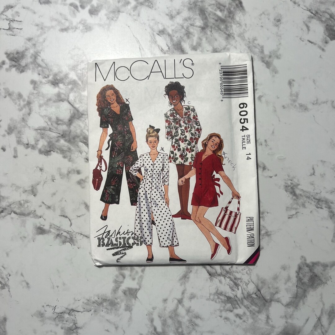 90s Girls' and Chubbies' Jumpsuit Pattern in 2 Lengths, Long or Short ...