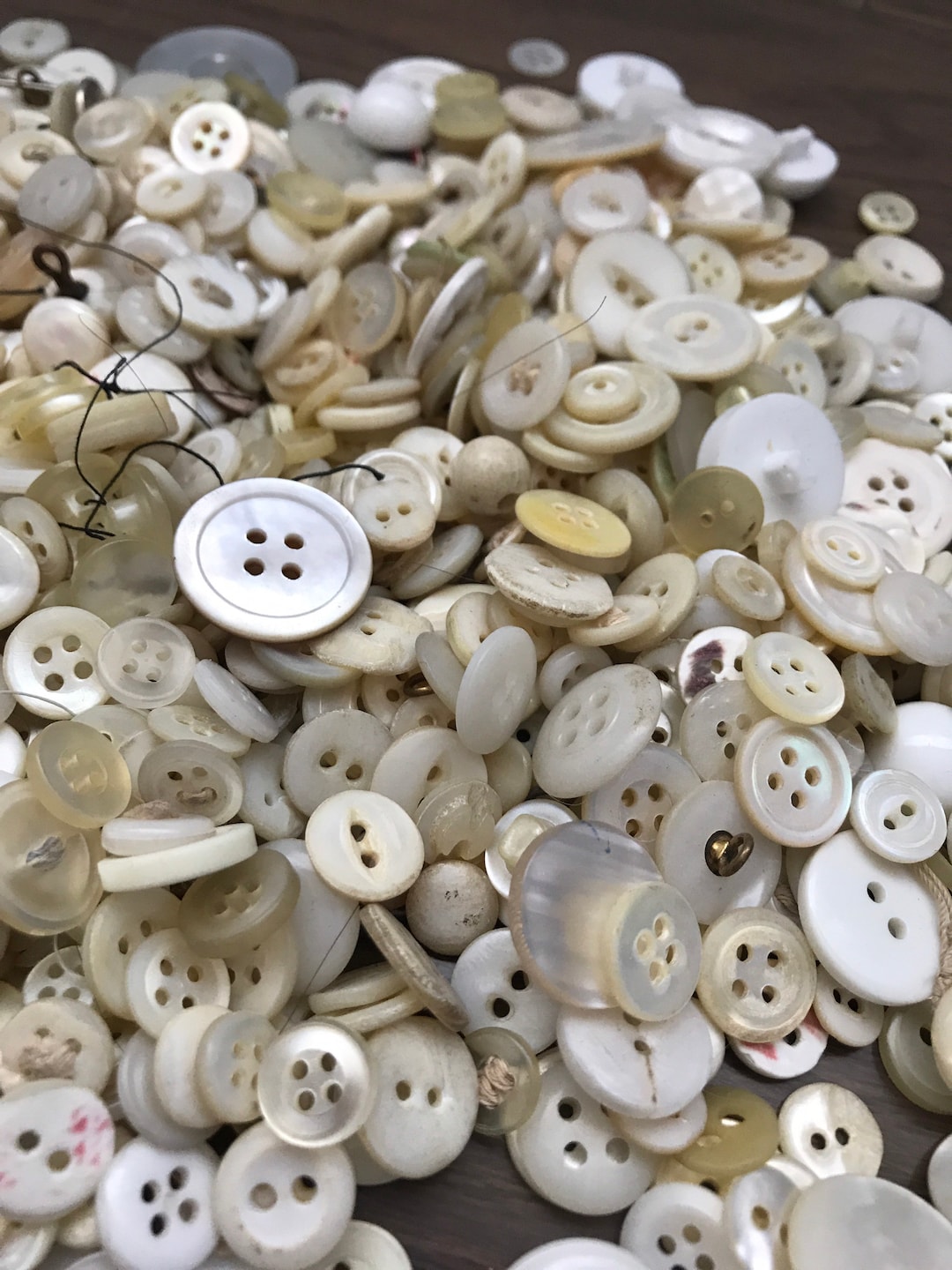 Mystery Box of Vintage White Buttons, Large Lot of White, Cream, or ...