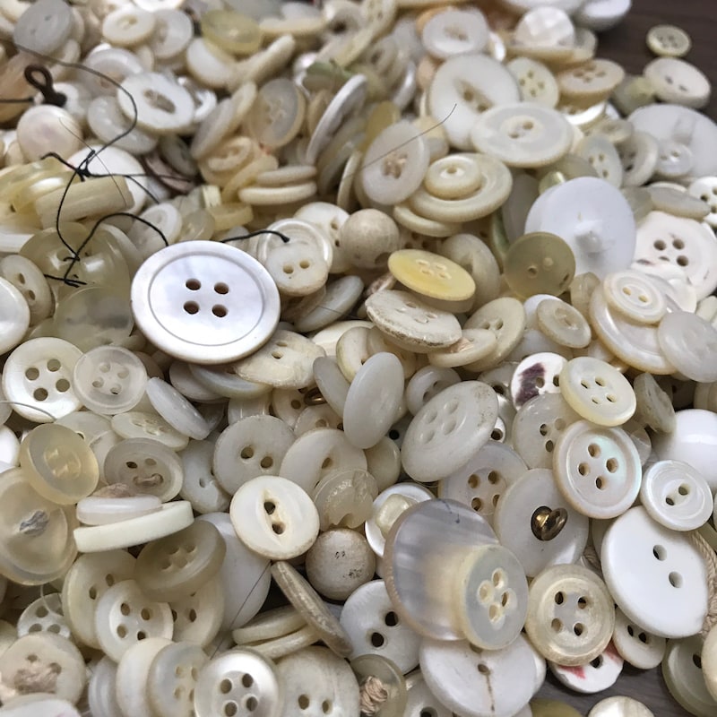 White Buttons - Etsy