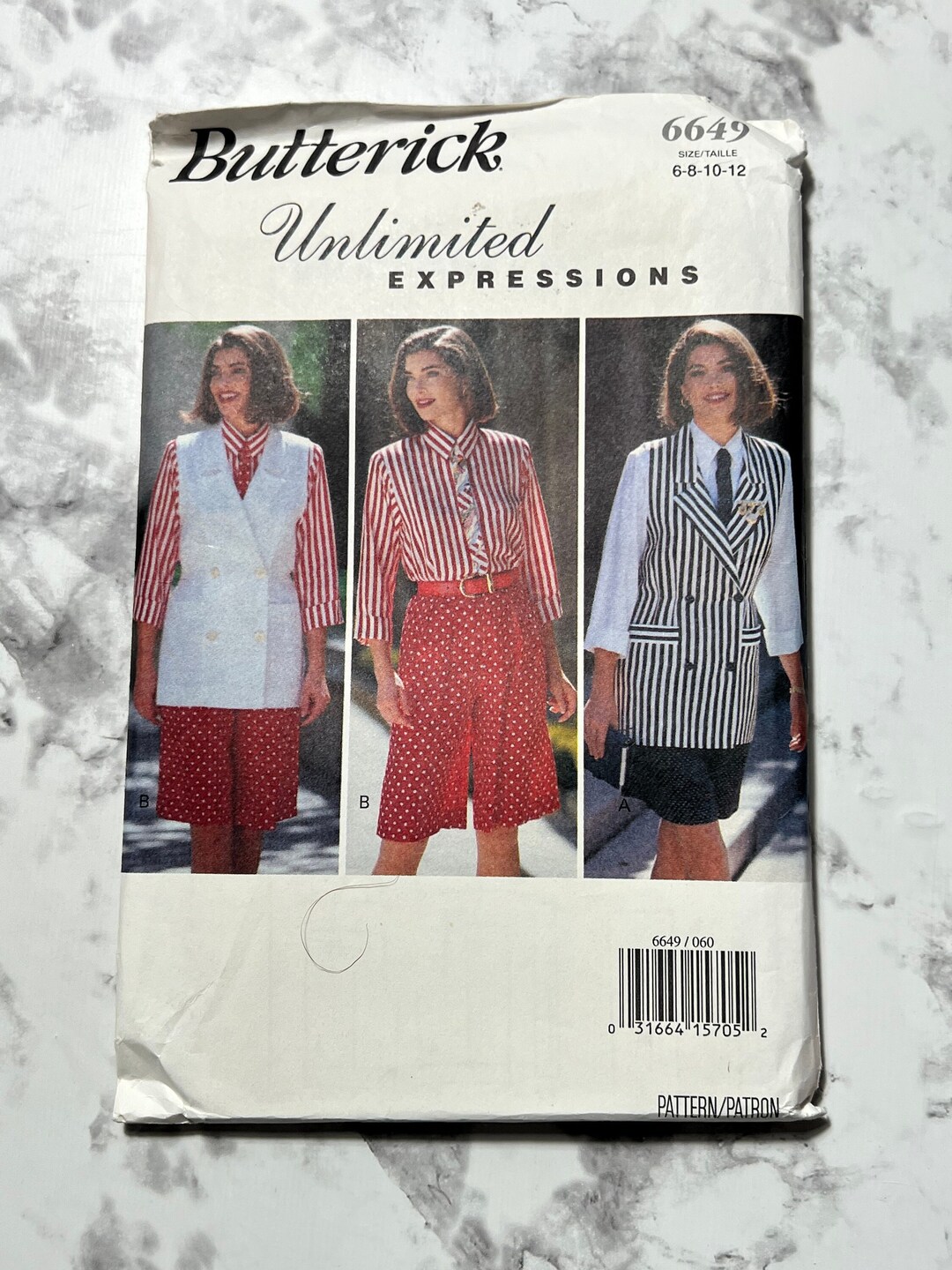 90s Easy Misses Vest, Shirt, Shorts, and Tie Pattern, Unlimited ...
