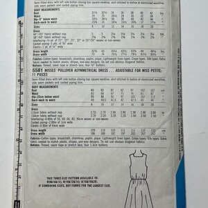 80s Misses Pullover Asymmetrical Dress Pattern, Extra Sure Pattern ...
