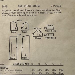 60s Extra Quick and Easy One-piece Dress Pattern, Short Sleeve or ...