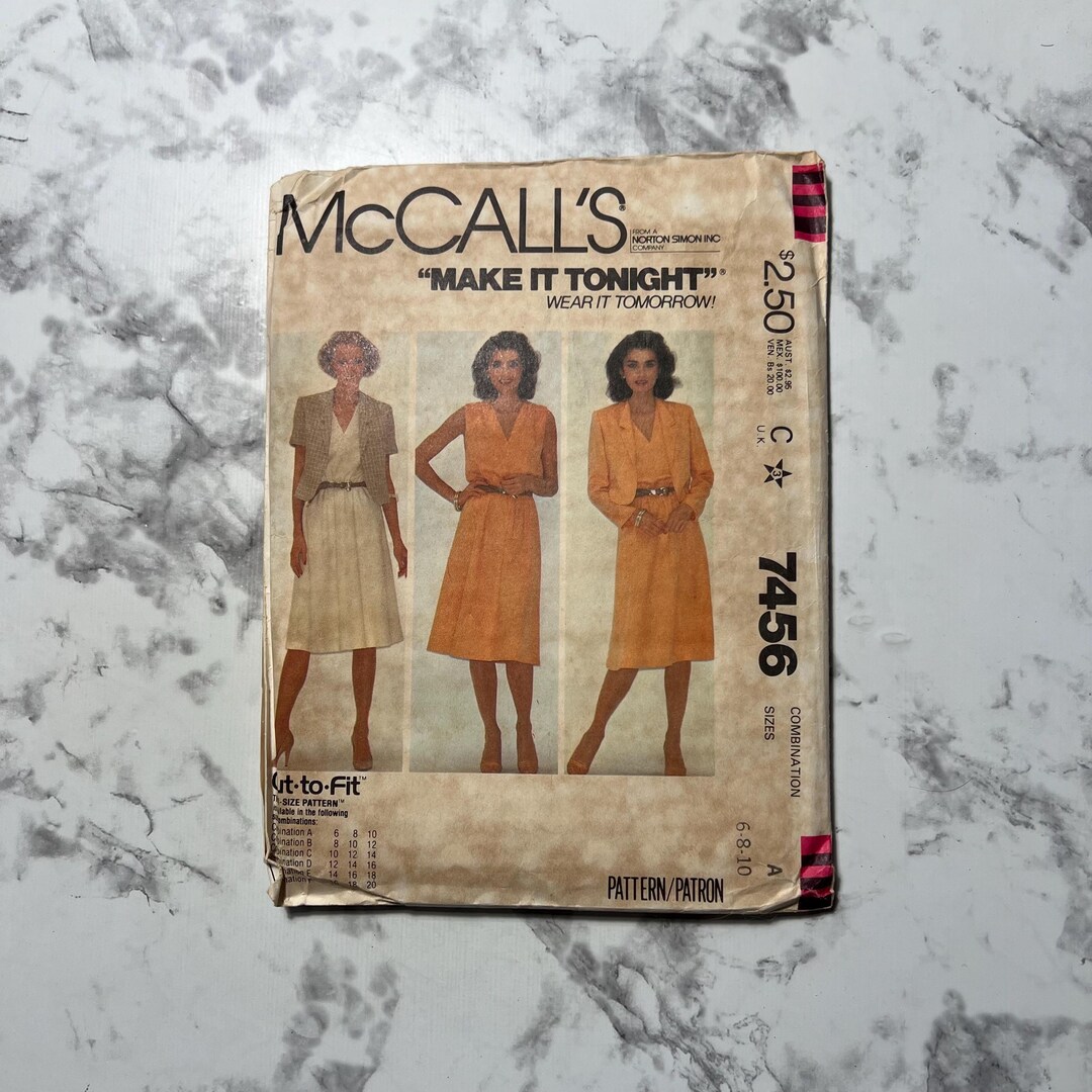 80s Make It Tonight Misses' Jacket and Dress Pattern, Long or Short ...