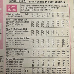60s Simple to Sew Jiffy Skirts Pattern in 4 Lengths, Easy Skirts ...