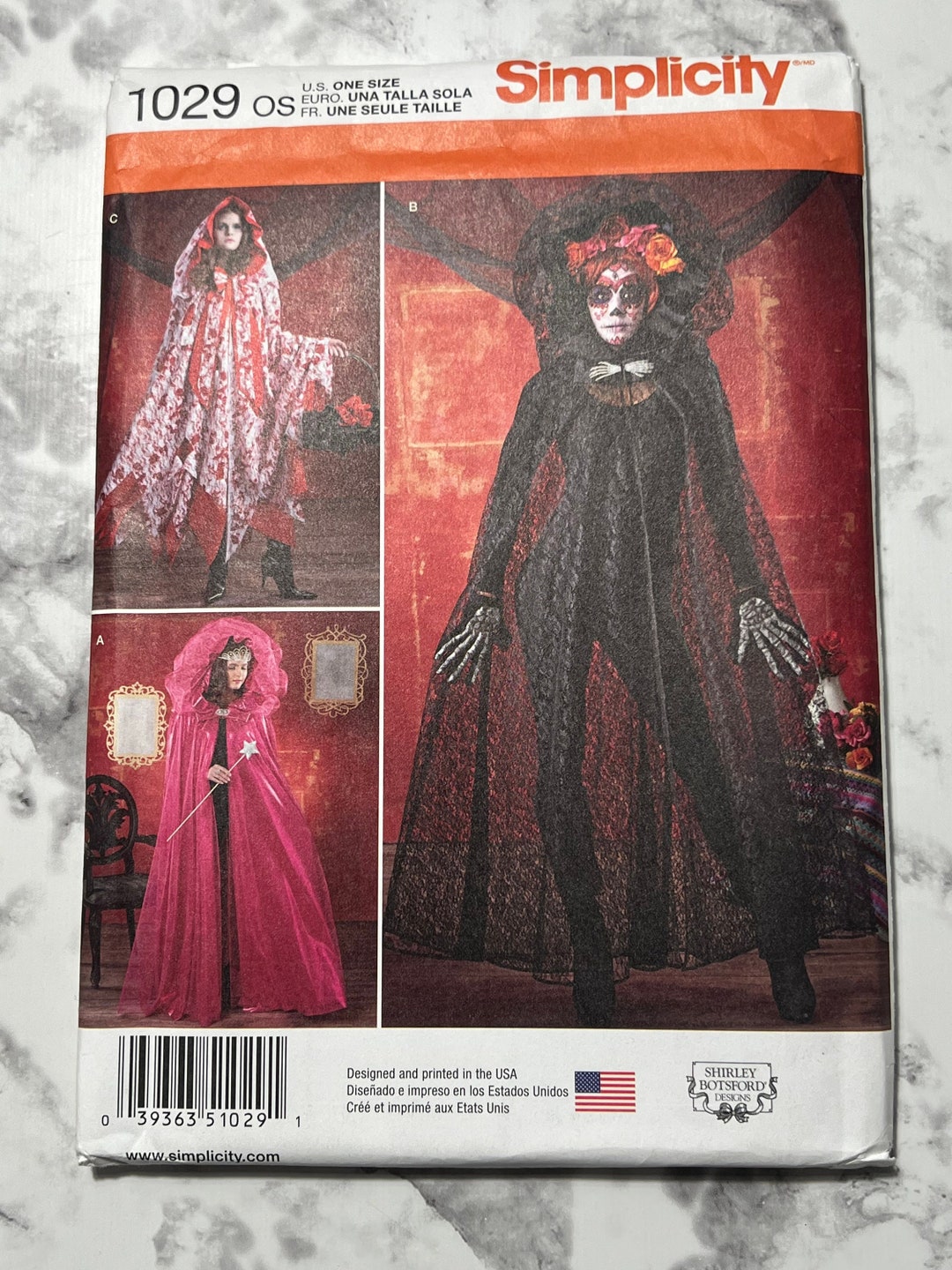 Misses Cape Costumes Pattern, Floor Length Cape With Large Dramatic ...