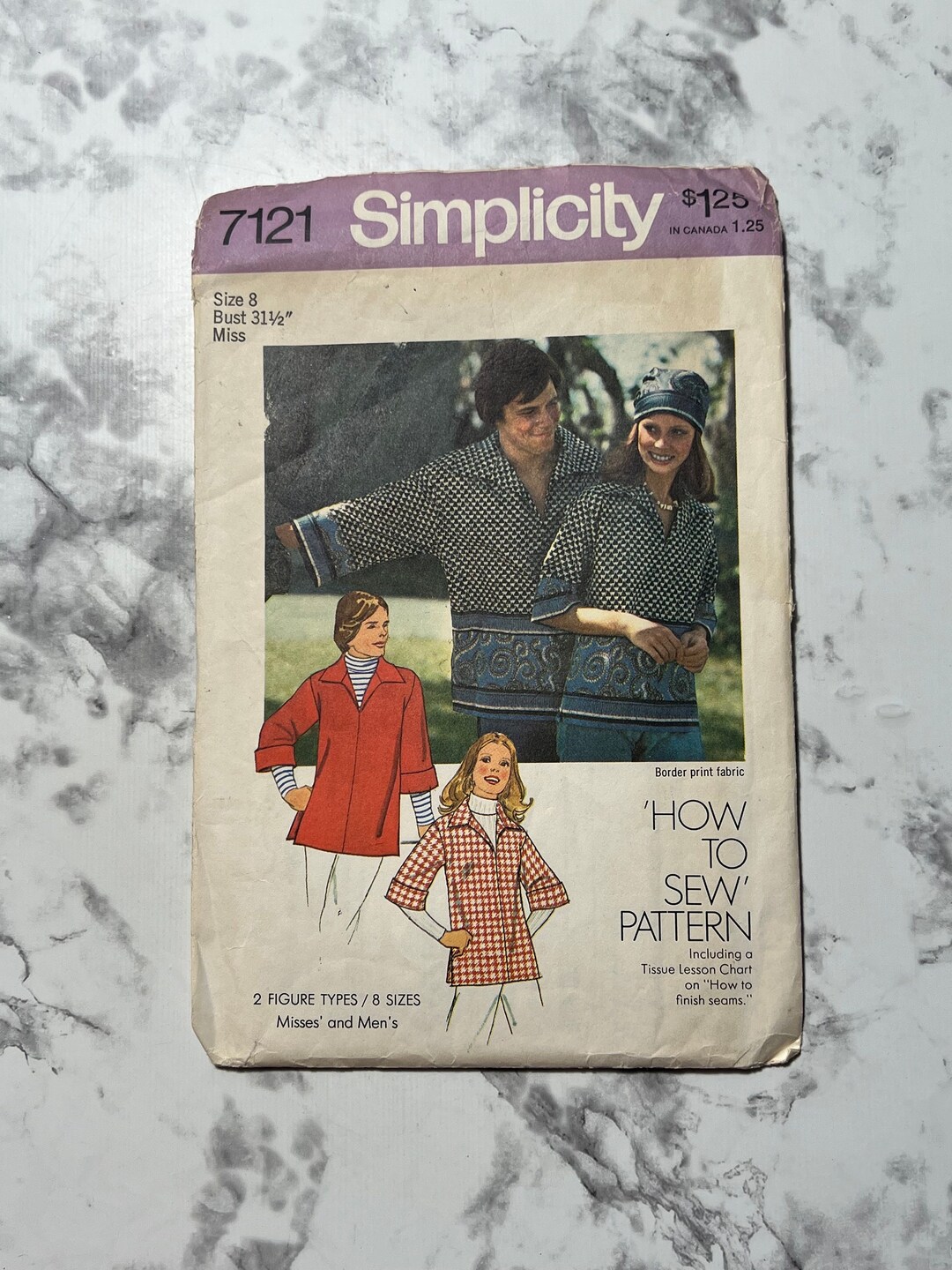 70s Simple to Sew Misses' or Men's Pullover Shirt Pattern, How to Sew ...