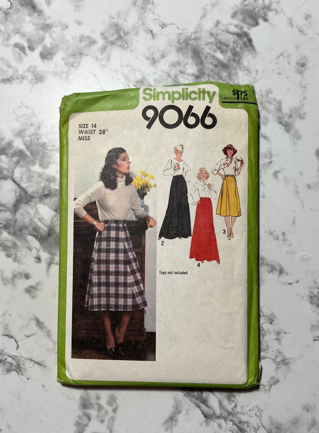 70s Misses Skirt Pattern in 2 Lengths, High Waisted Flared A Line Midi ...