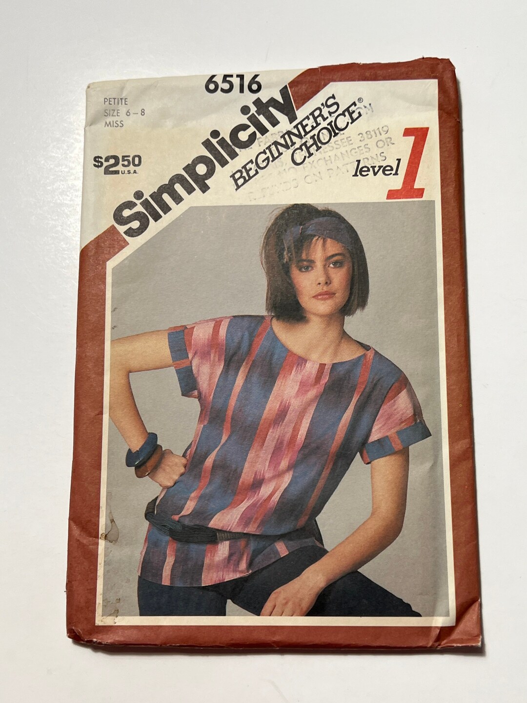 80s Easy Misses Pullover Top Pattern, Beginner's Choice Level 1 Short ...