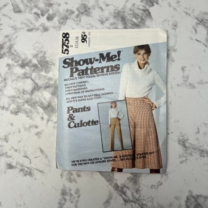 70s Show Me! Pattern, Misses' Pants and Culottes Pattern, Wide Leg ...