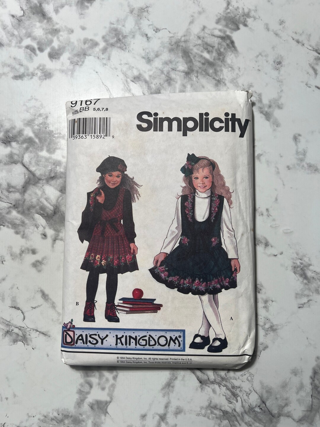 80s Daisy Kingdom Child's Jumper and Vest Pattern, Little Girl's ...
