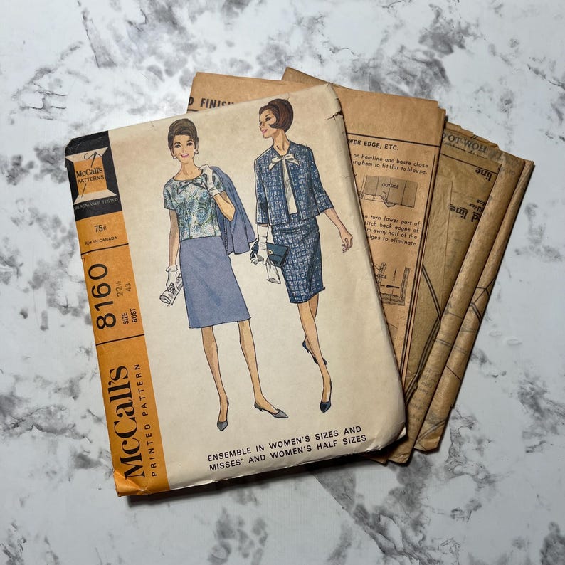 60s Ensemble Pattern in Women's Sizes and Misses' and Women's Half ...