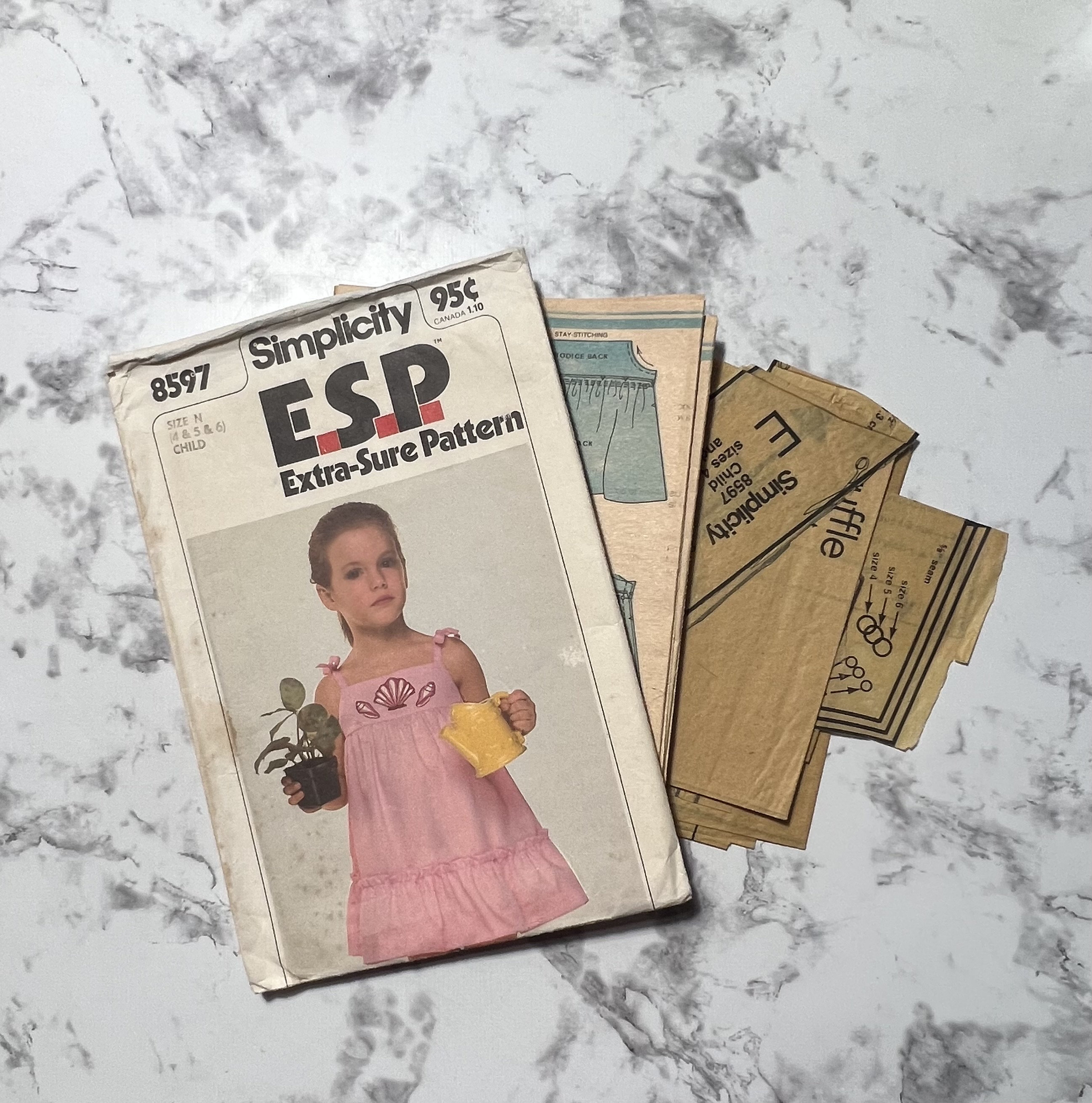 70s Extra Sure Pattern, Child's Pullover Sundress Pattern, Sleeveless ...
