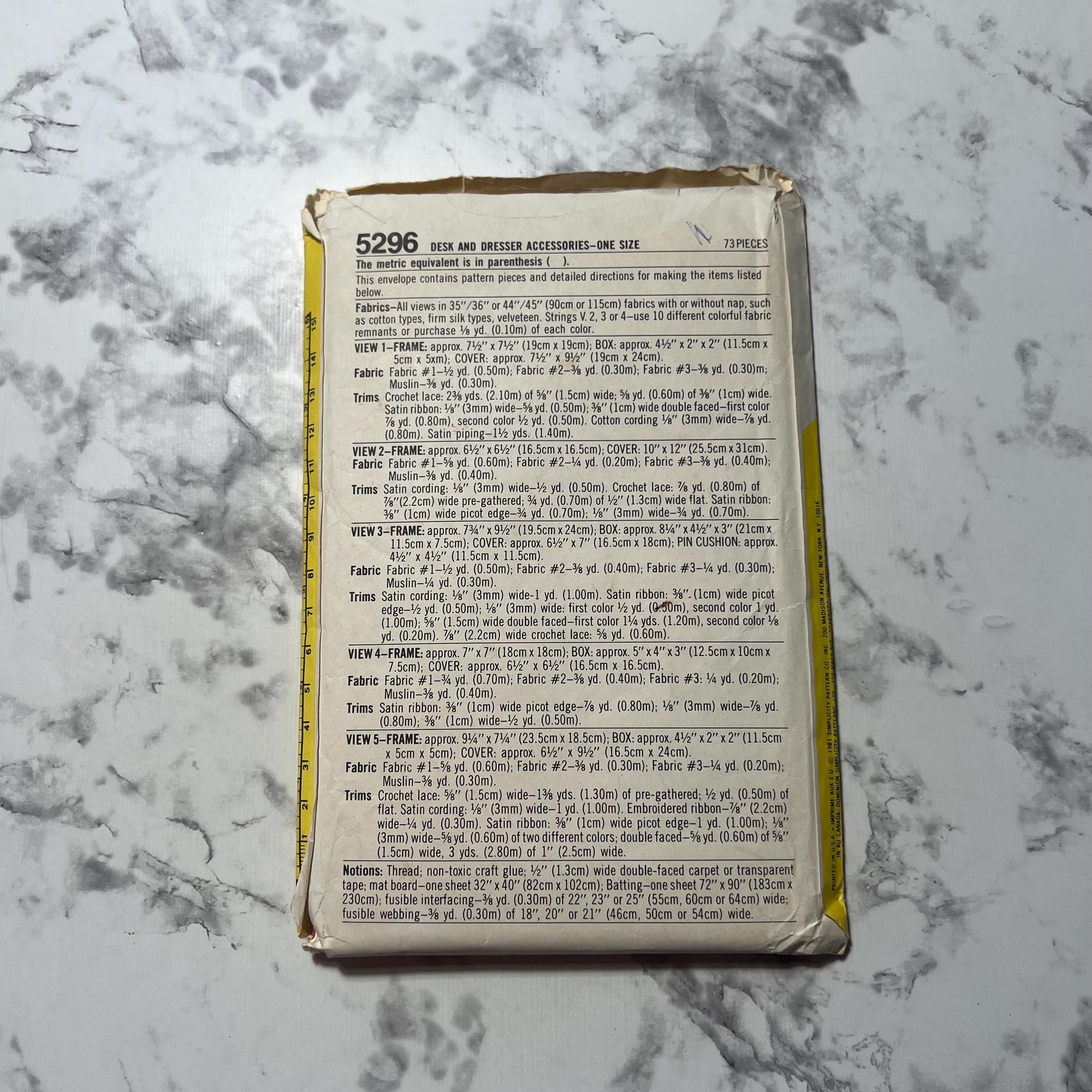 80s Marjorie Puckett Desk and Dresser Accessories Pattern, Fabric ...