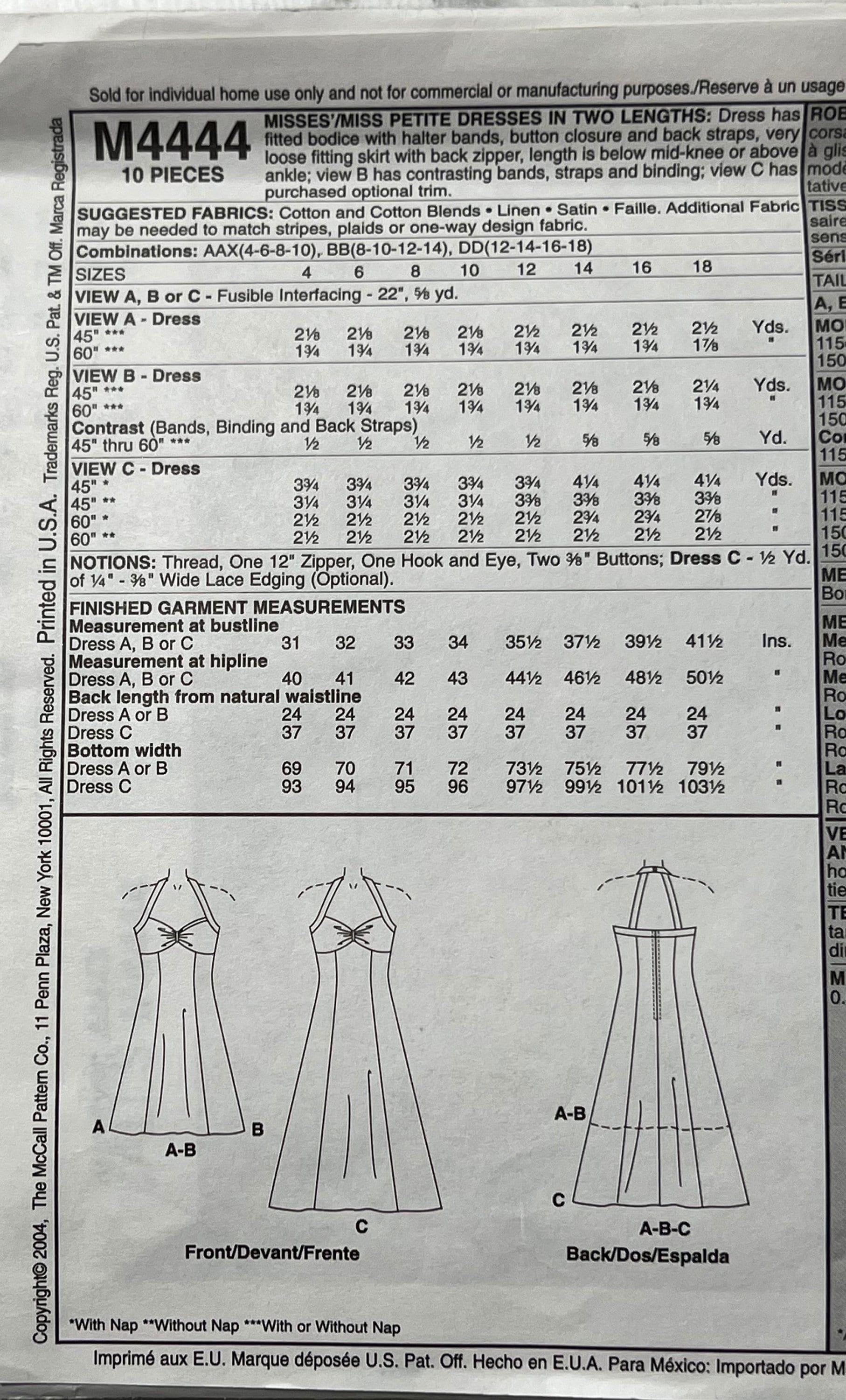 Early 2000s Laura Ashley Easy Misses' Dresses Pattern in 2 Lengths ...