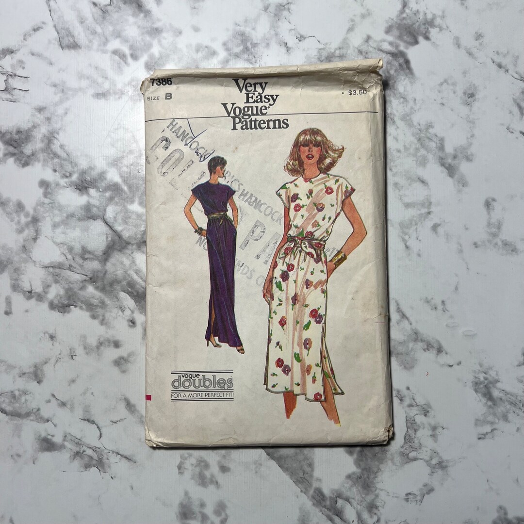 70s Very Easy Misses' Dress and Belt Pattern, Loose Fitting Midi or ...