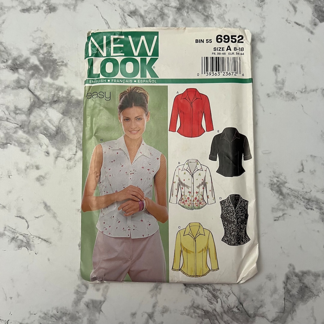 Early 2000s Easy Collared Shirts Pattern, Collared Button Down Shirts ...