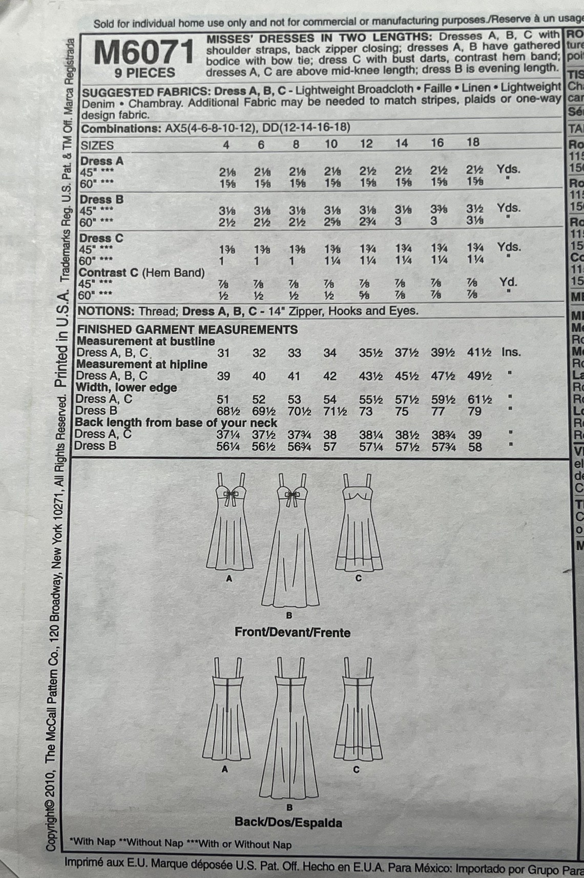 Laura Ashley Misses Dresses in 2 Lengths Pattern, Sleeveless Dress ...