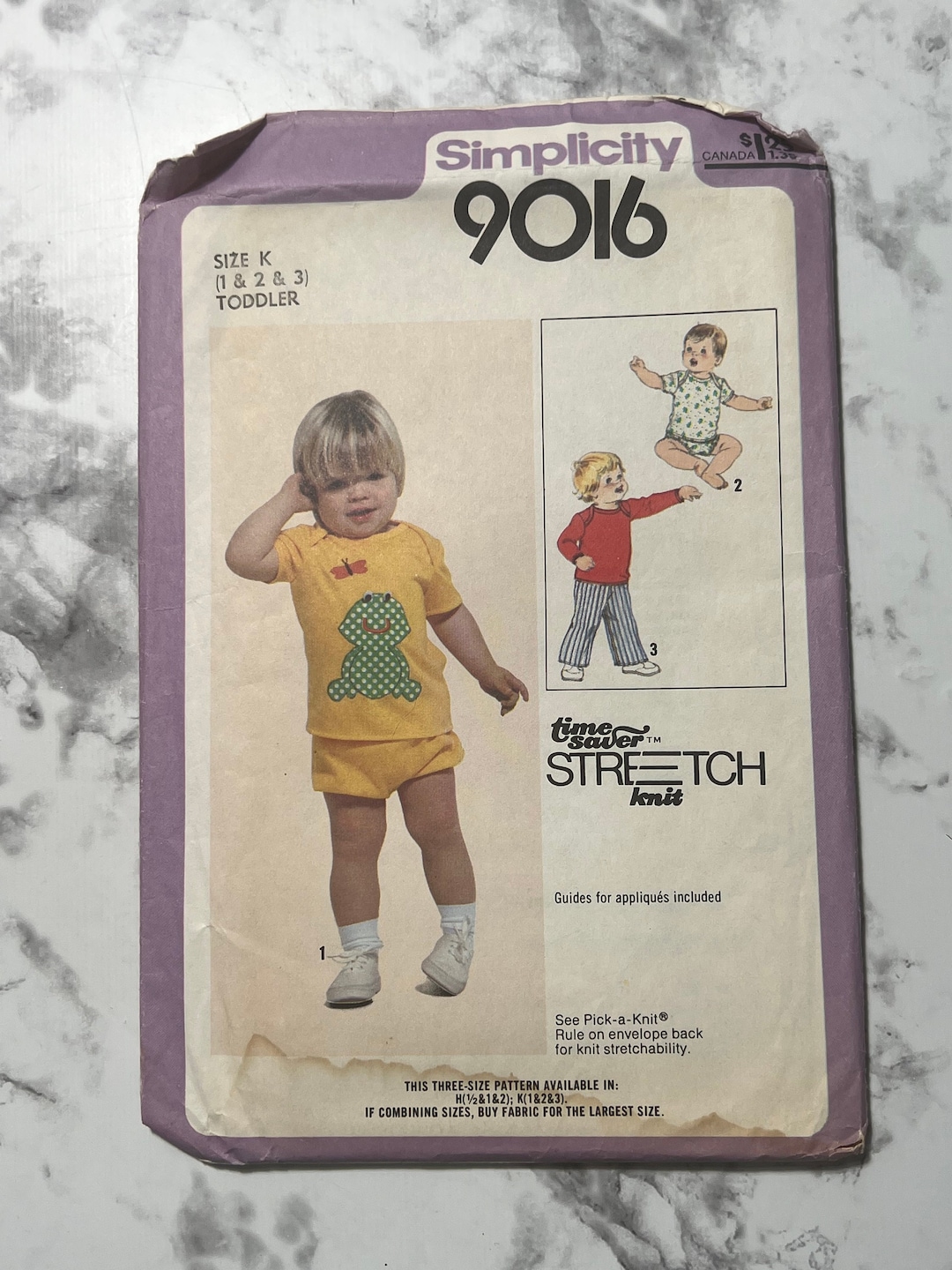 70s Toddlers Pullover Top, Pants, and Shorts Pattern, A Time Saver ...