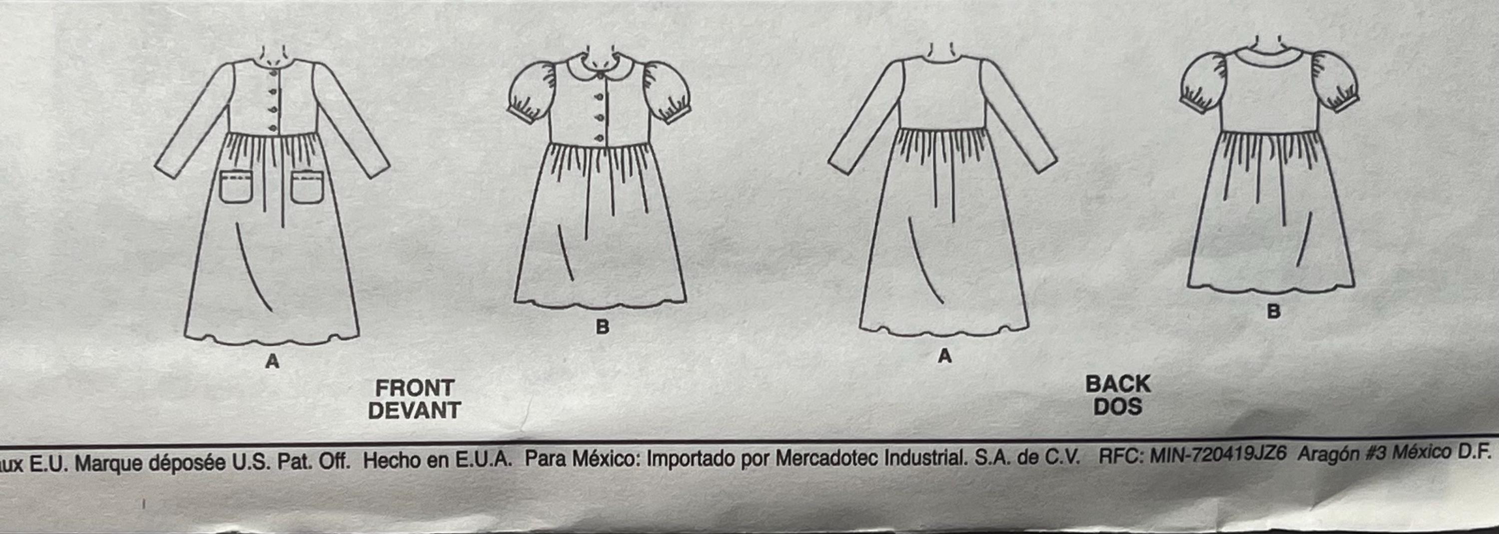 Early 2000s Easy Children's and Girls' Dresses Pattern, MISSING POCKET ...