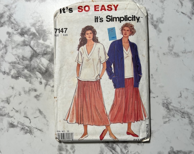 90s Easy to Sew Misses' Set of Lined Vests Pattern, Simple to Make ...