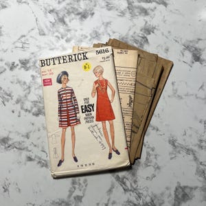 60s Easy Misses' One-piece Dress and Coat Pattern, Easy Sleeveless A ...