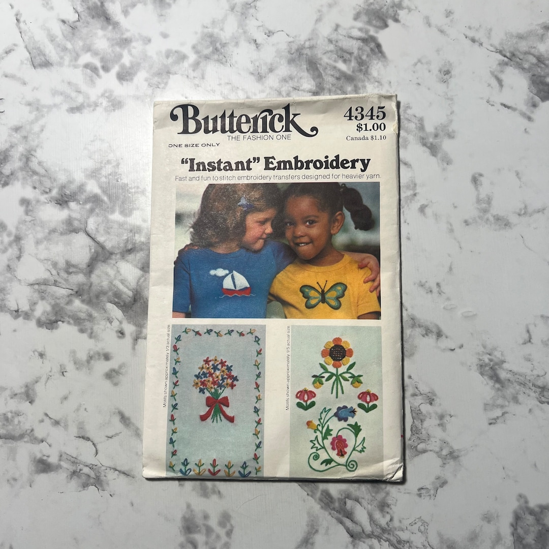 70s Instant Embroidery Transfers Pattern, Retro Hand Embroidery ...