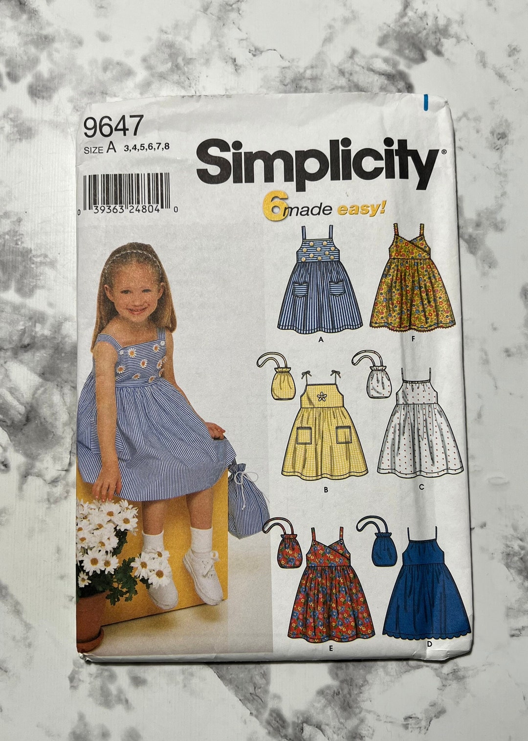 Early 2000s 6 Made Easy Child's Sundress and Purse Pattern, Little Girl ...