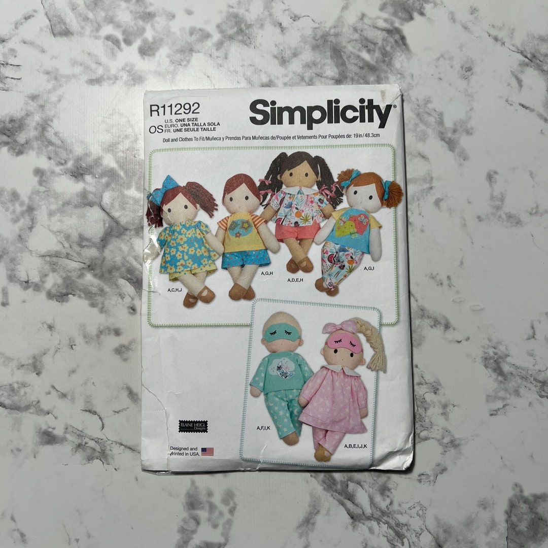 Elaine Heigl Designs Plush Dolls Pattern With Clothes, Stuffed Girl or ...