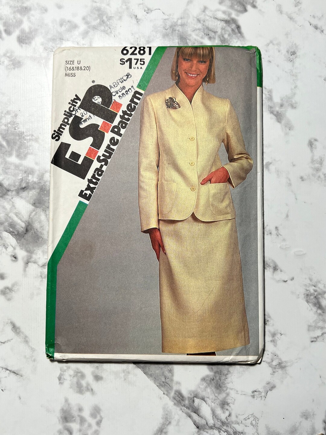 80s Extra Sure Pattern, Misses Skirt and Unlined Jacket Pattern, Blazer ...