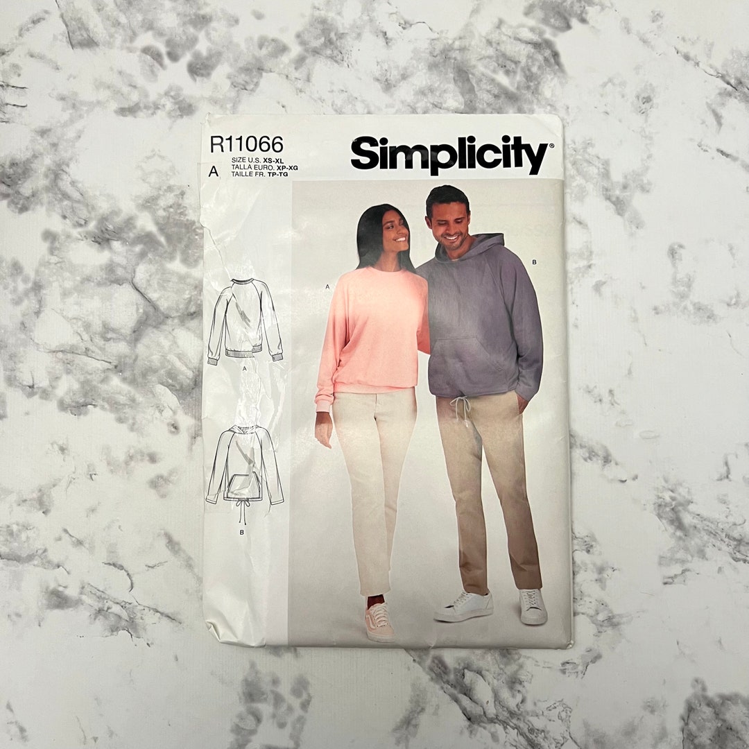 Unisex Raglan Pullover Shirts Pattern, Crew Neck Sweatshirt Pattern ...