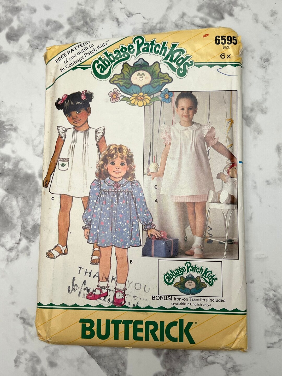 80s Cabbage Patch Kids, Children's Dress Pattern and Transfer ...
