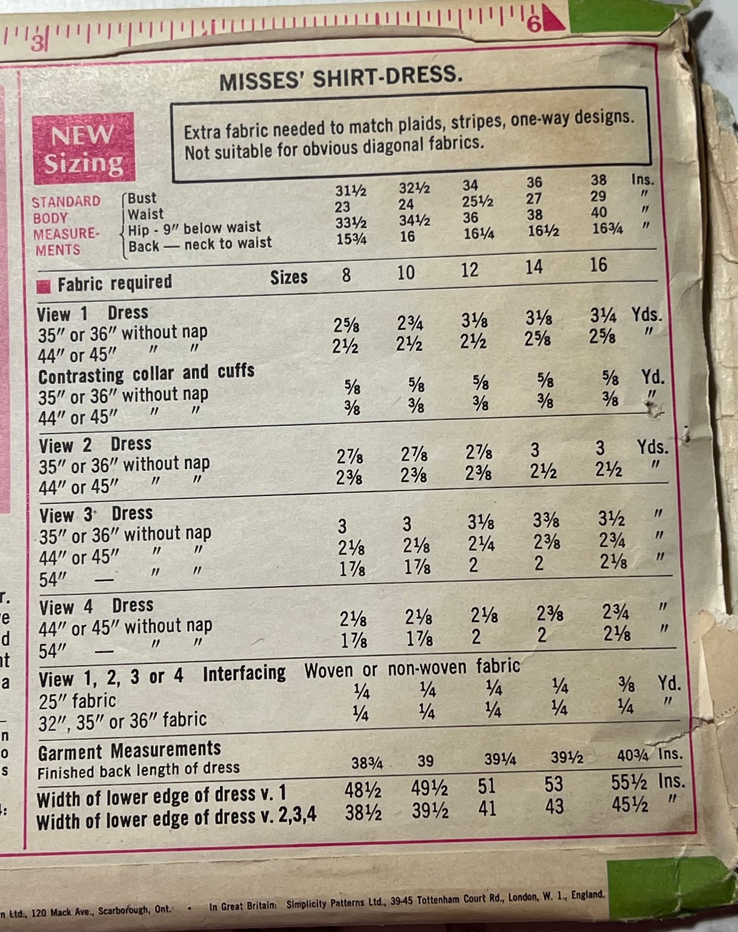 60s Misses' Shirt Dress Pattern, Long Sleeve or Sleeveless Collared ...