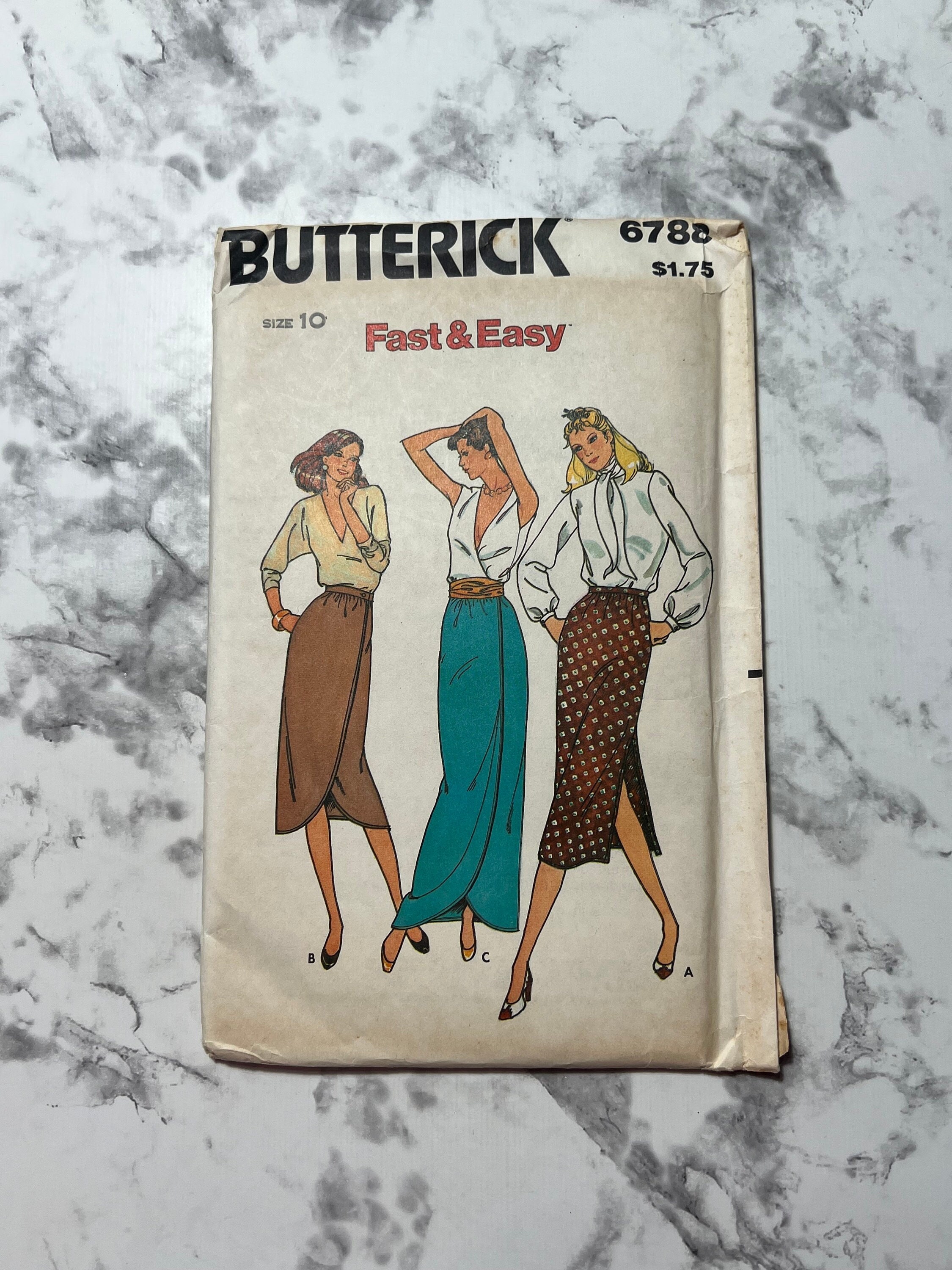 80s Fast and Easy Misses Skirt Pattern, High Waist Midi or Maxi Length ...