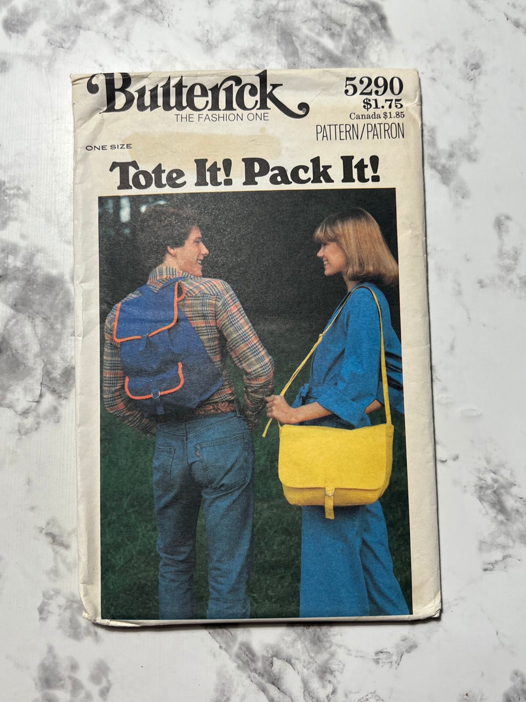 70s "tote It! Pack It" Backpack and Bag Pattern, Messenger Bag or ...
