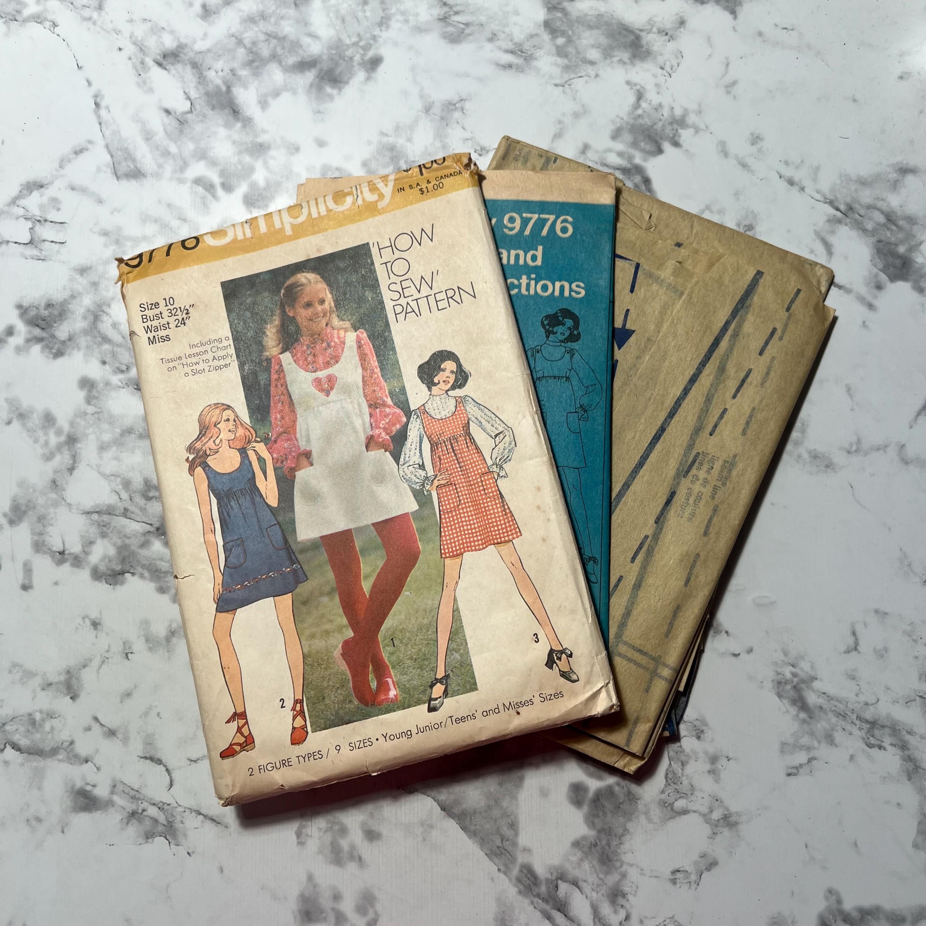 70s How to Sew Pattern Young Junior/teens' and Misses' Mini-jumper or ...