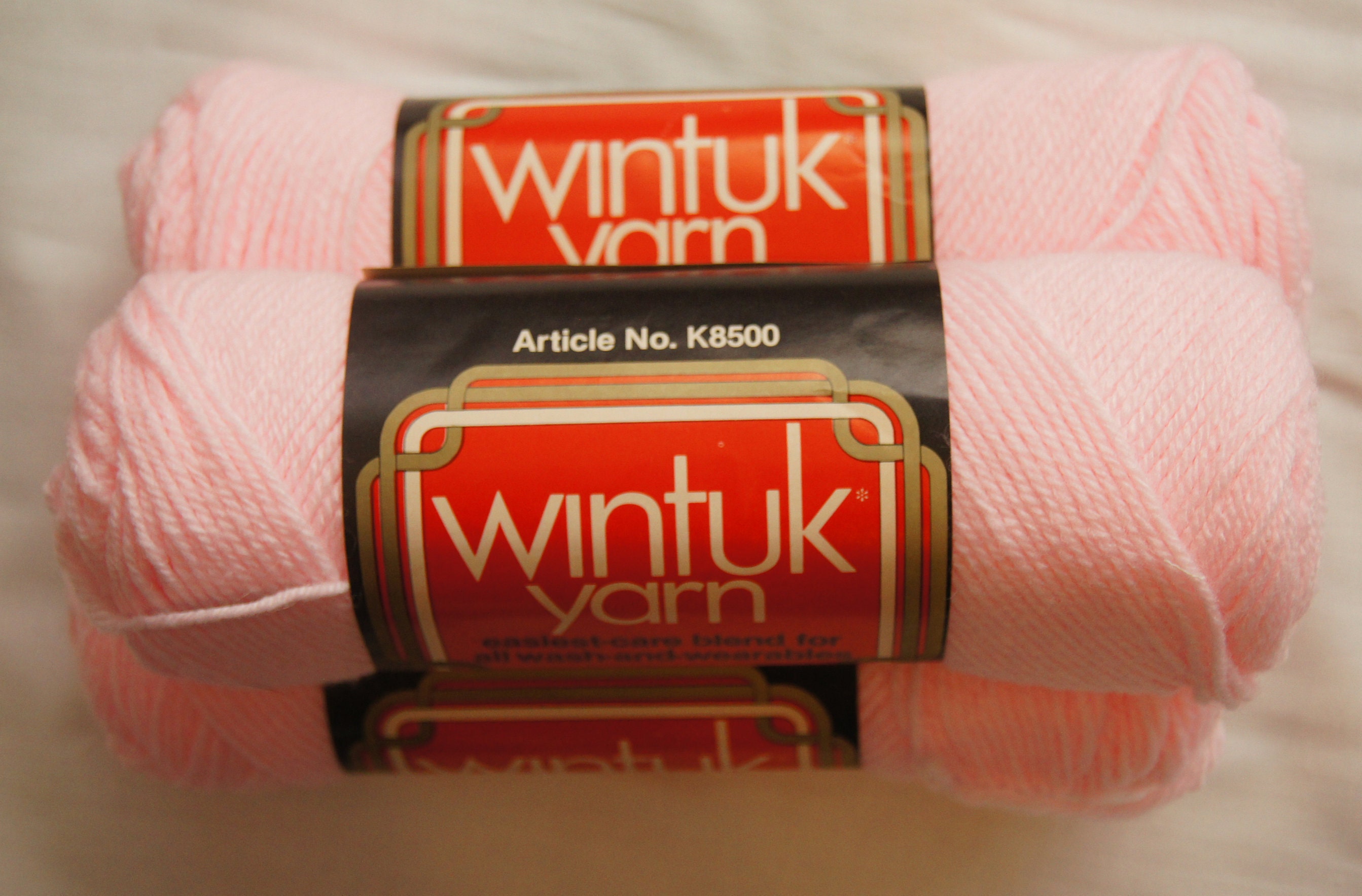 Vintage Wintuk Yarn 100% Acrylic 3025 Baby Pink - Etsy