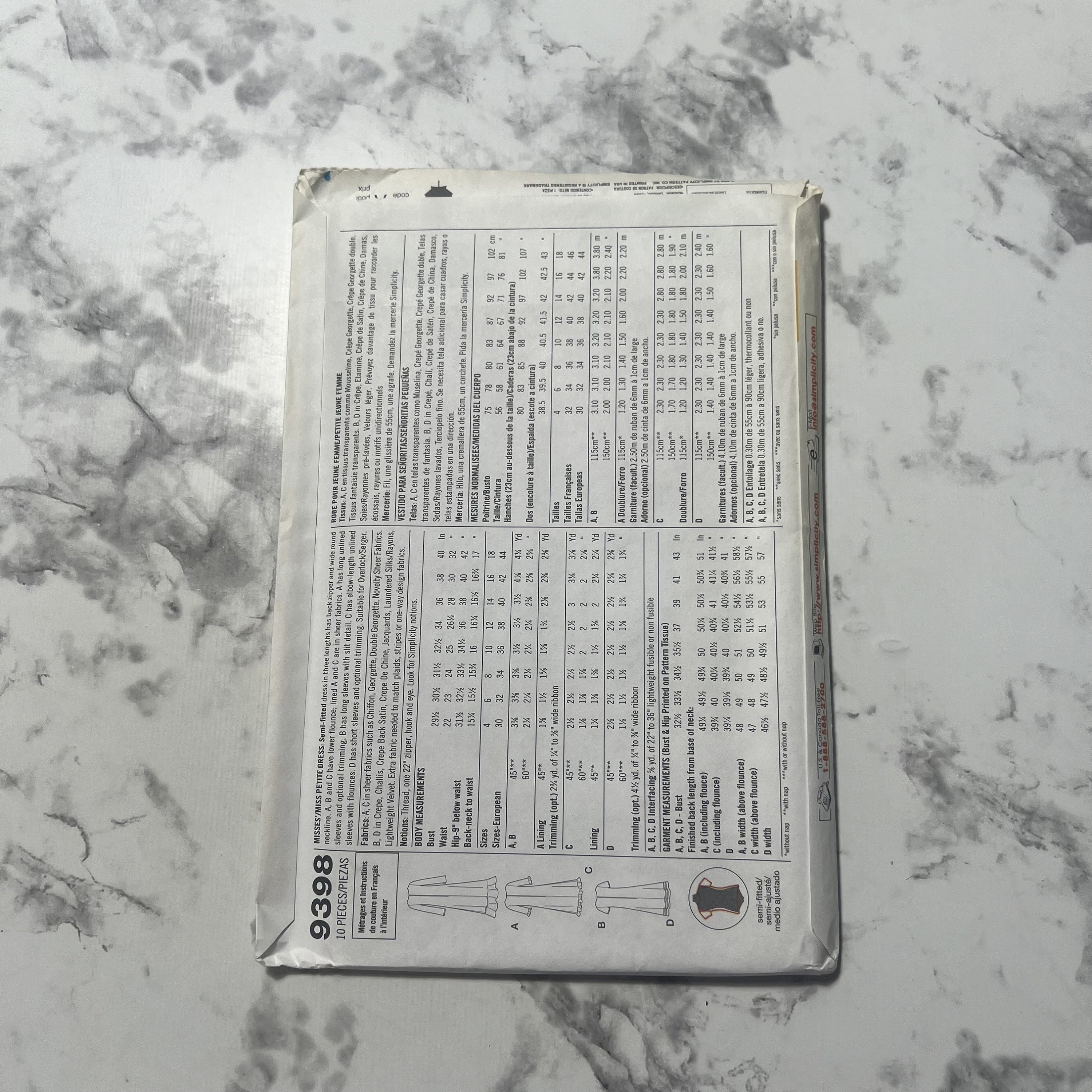 Early 2000s Misses'/miss Petite Dress Pattern, Long or Short Sleeve ...