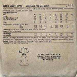 80s Extra Sure Pattern, Misses' Dress Pattern, Short Sleeve Dress With ...