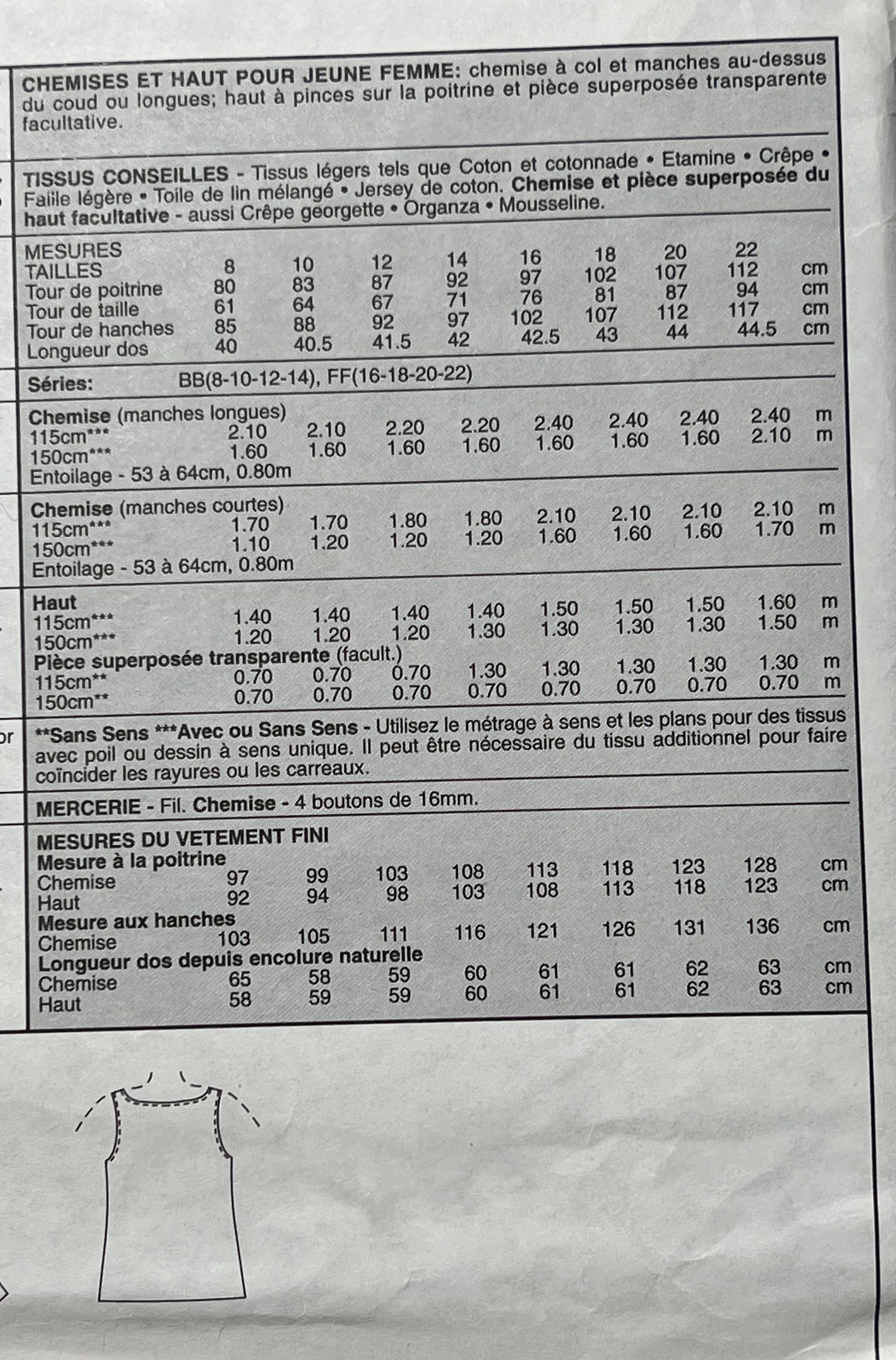 Early 2000s 8 Great Looks, 1 Easy Pattern, Misses Shirts and Top ...