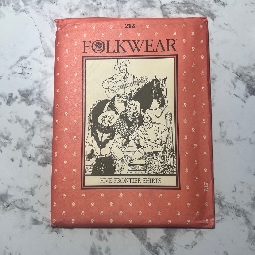 80s Five Frontier Shirts Pattern, Unisex Long Sleeve Collared Button ...