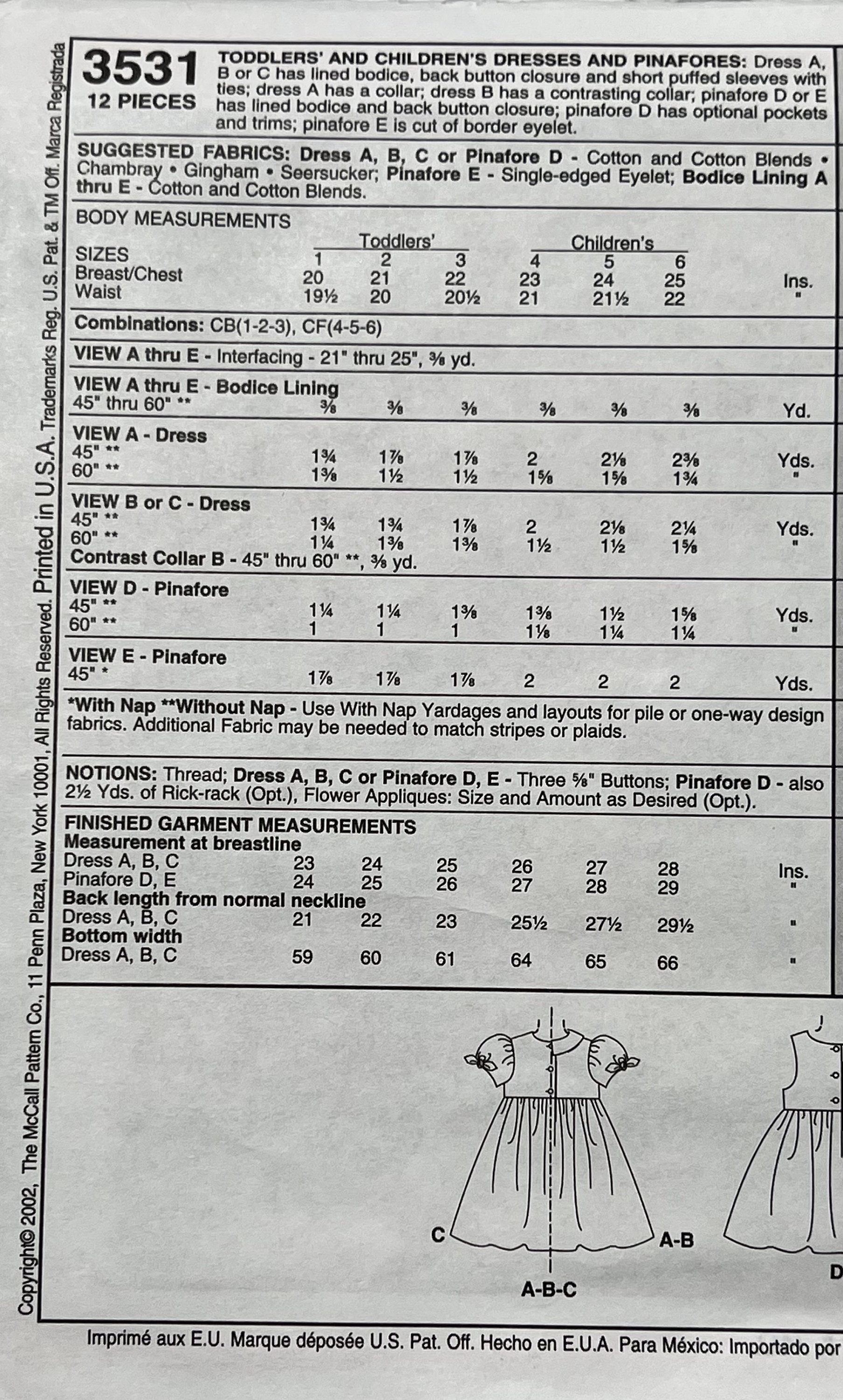 Early 2000s 8 Great Looks, 1 Easy Pattern, Toddler's and Children's ...