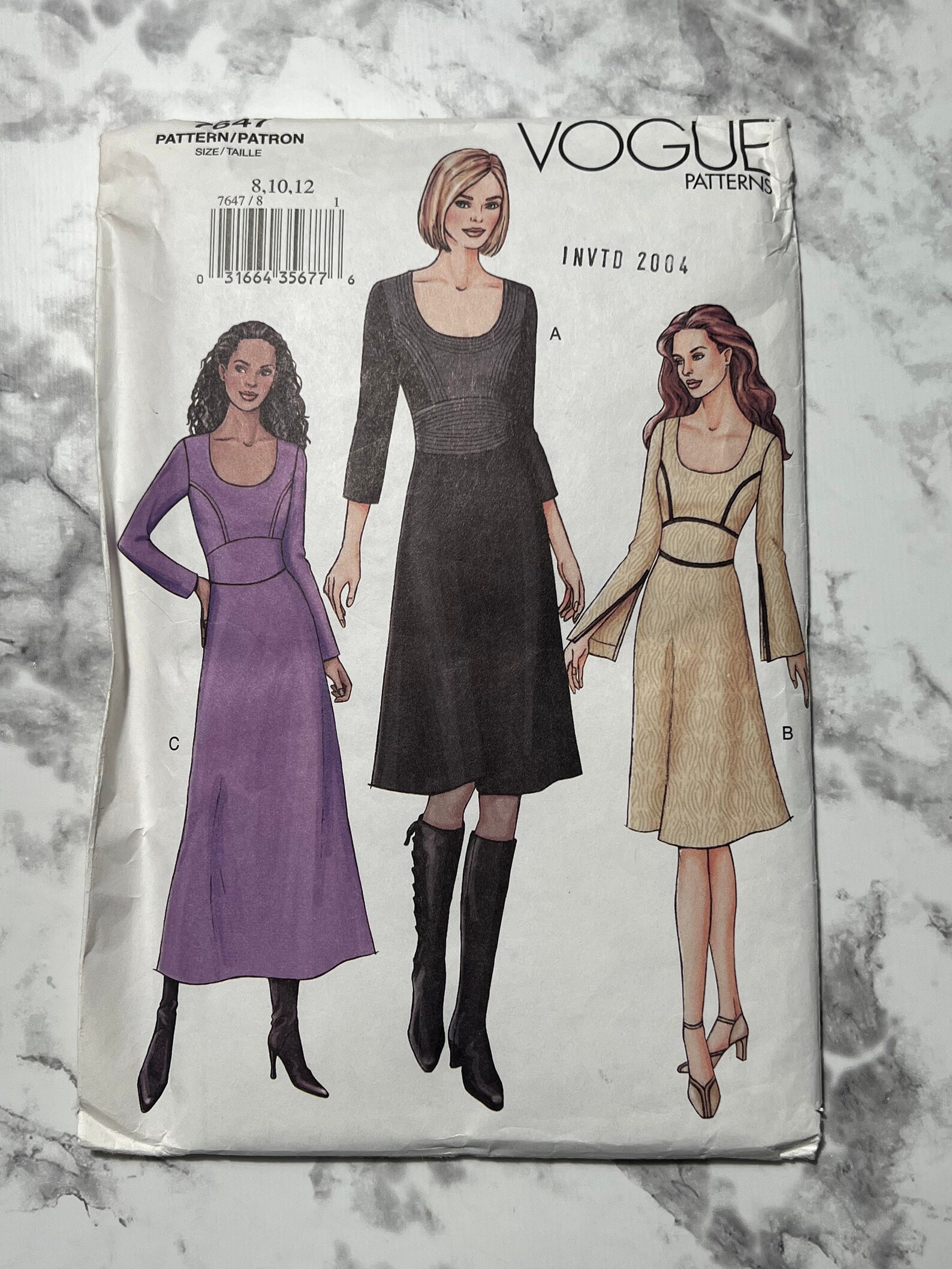 Early 2000s Easy Misses Dress Pattern Long Sleeve Dress - Etsy