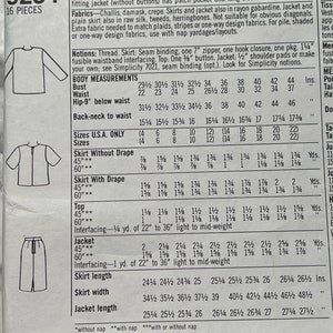 80s Misses'/miss Petite Skirts, Top, and Unlined Jacket Pattern, Jiffy ...