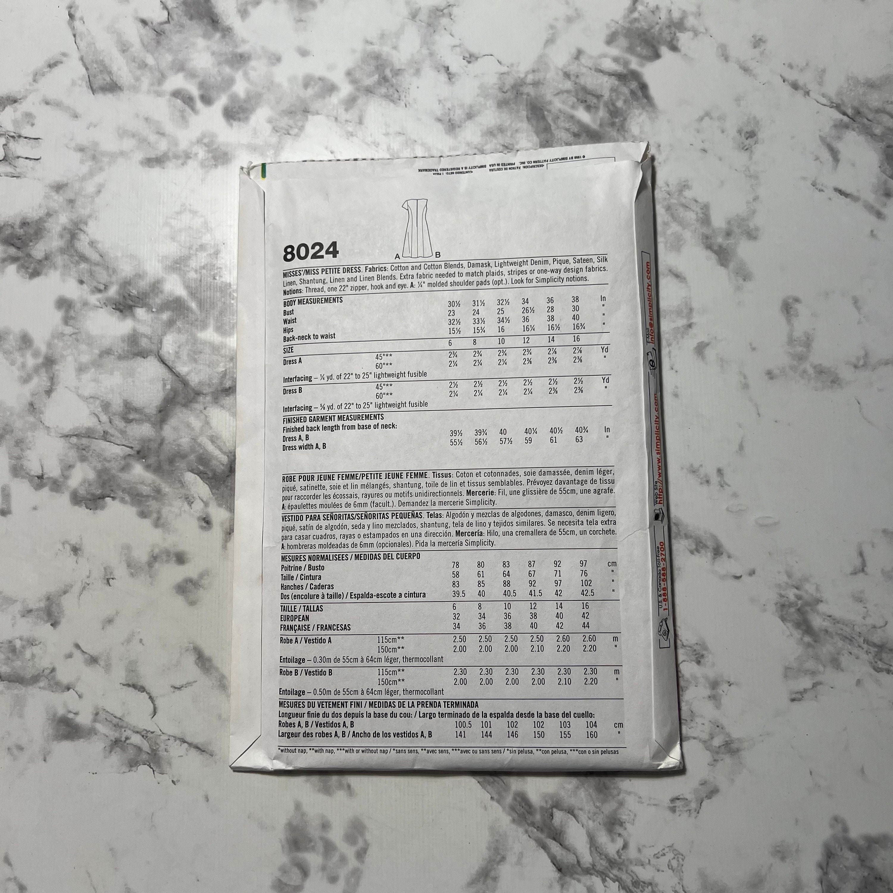 90s Easy Misses'/miss Petite Dress Pattern, Sleeveless or Short Sleeve ...