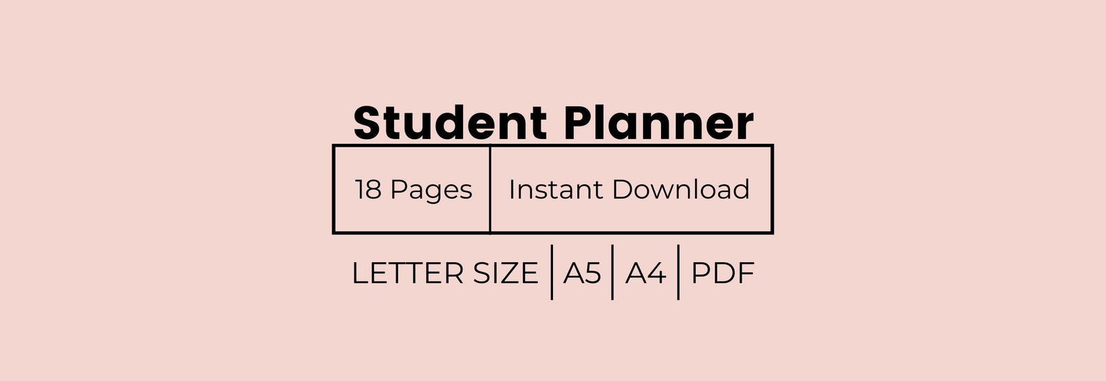 Printable Student Planner - Academic Planner Printable - College ...