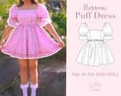 Blossom Puff Dress Print Pattern Size US 0-14 XS-XXXL - Etsy
