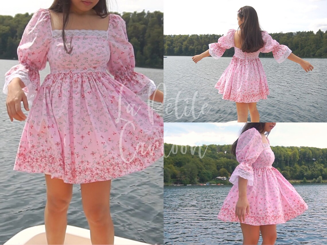 Blossom Puff Dress Print Pattern Size US 0-14 XS-XXXL - Etsy